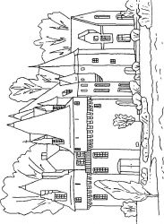 Planse de colorat cu Castele | Desene de colorat cu Castele | Castele ...